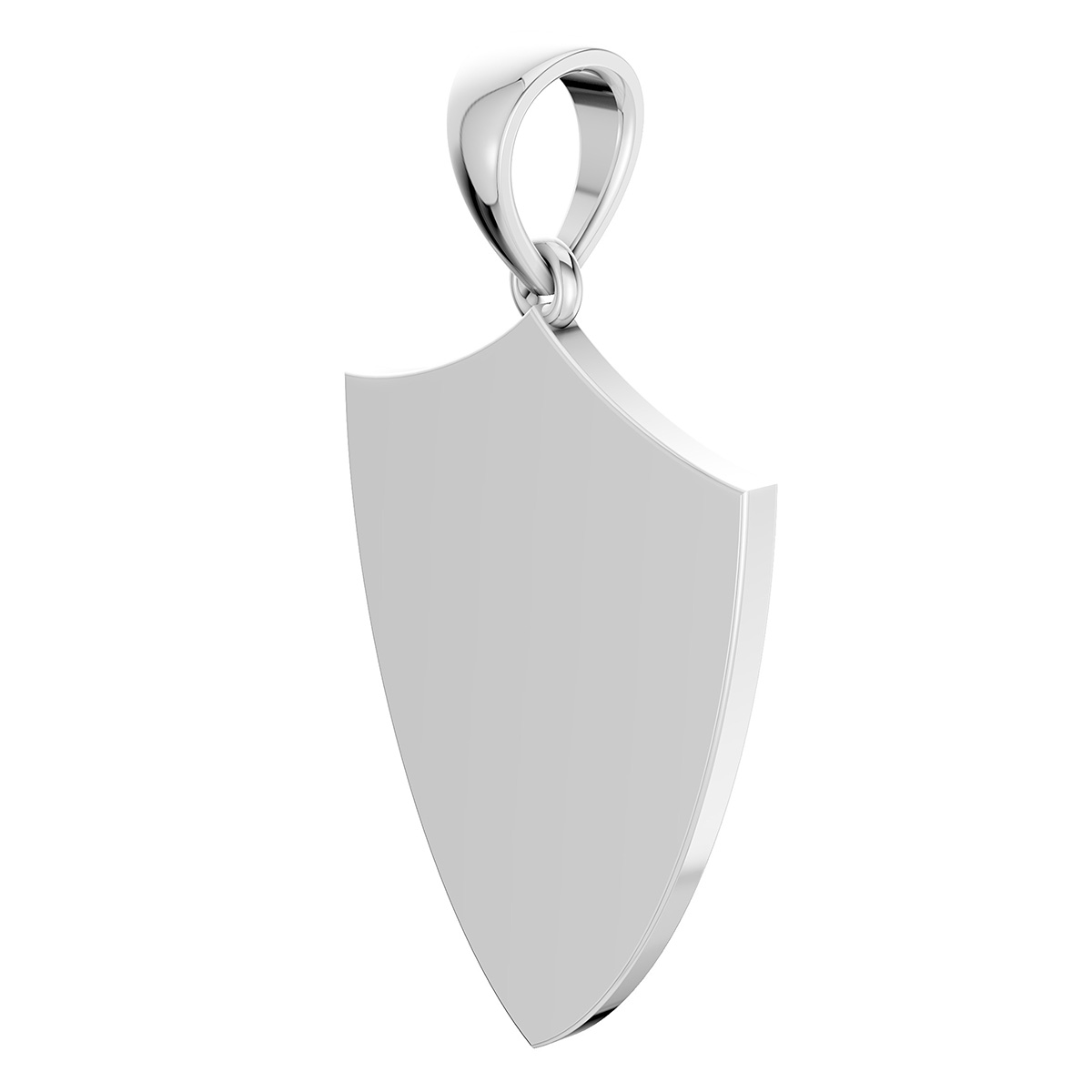 Platinum Shield of Faith Cross Pendant