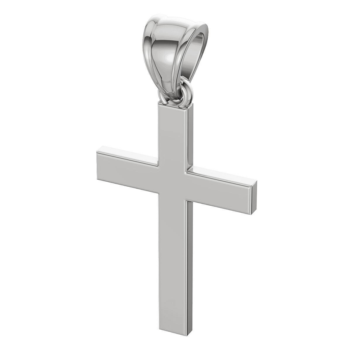 Platinum Purity of Faith Plain Cross Pendant for Women