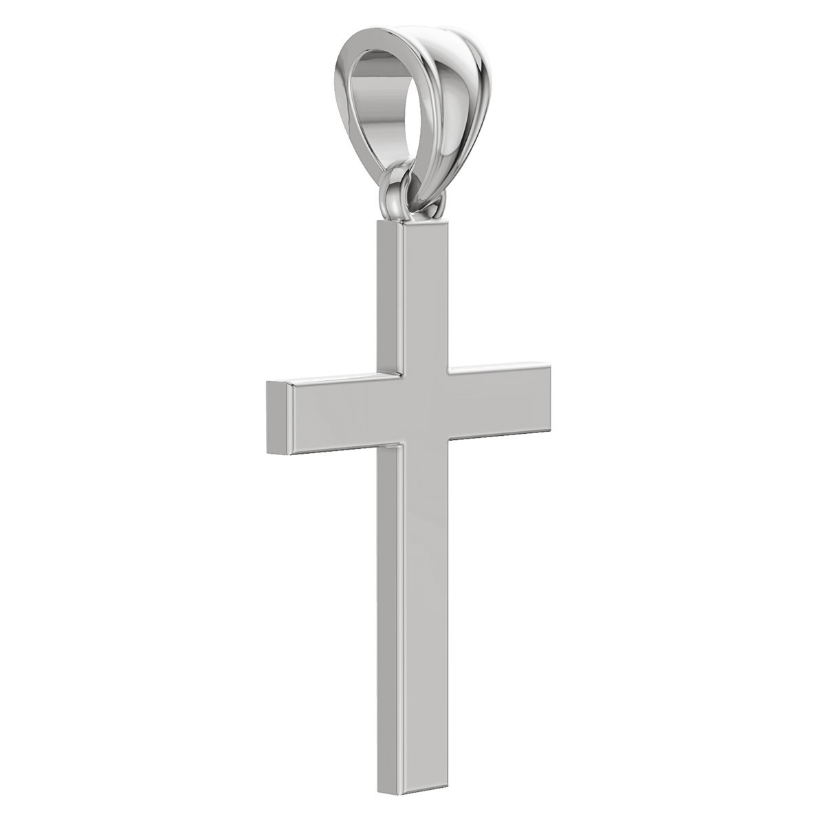 Platinum Purity of Faith Plain Cross Pendant for Women