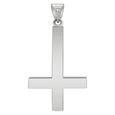 Sterling Silver St Peters Inverted Cross Pendant