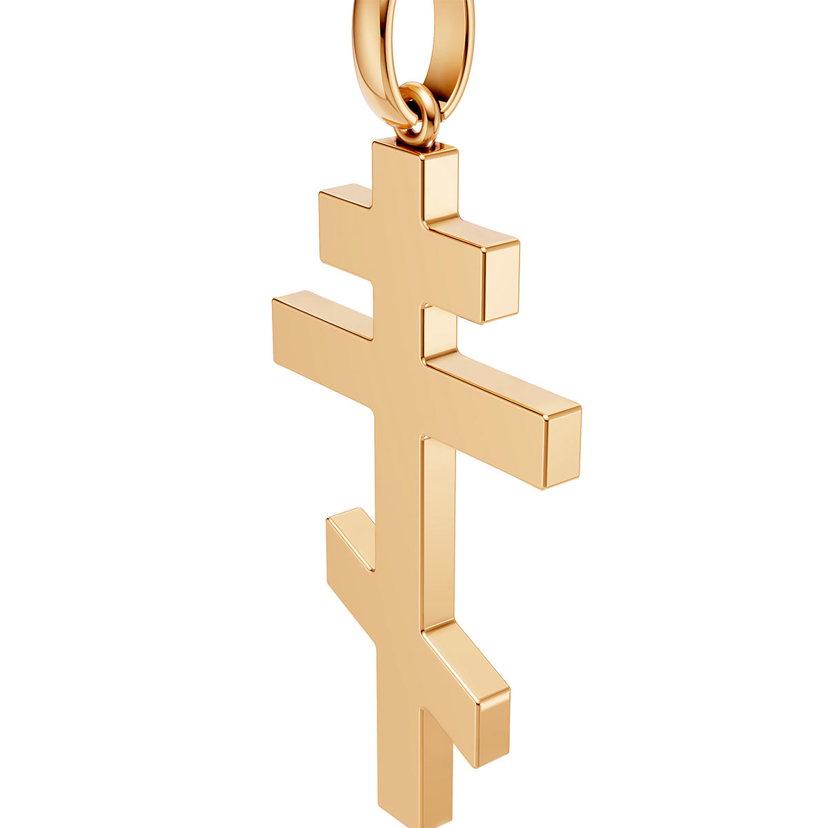 22K Gold Men's Eastern Orthodox Cross Pendant