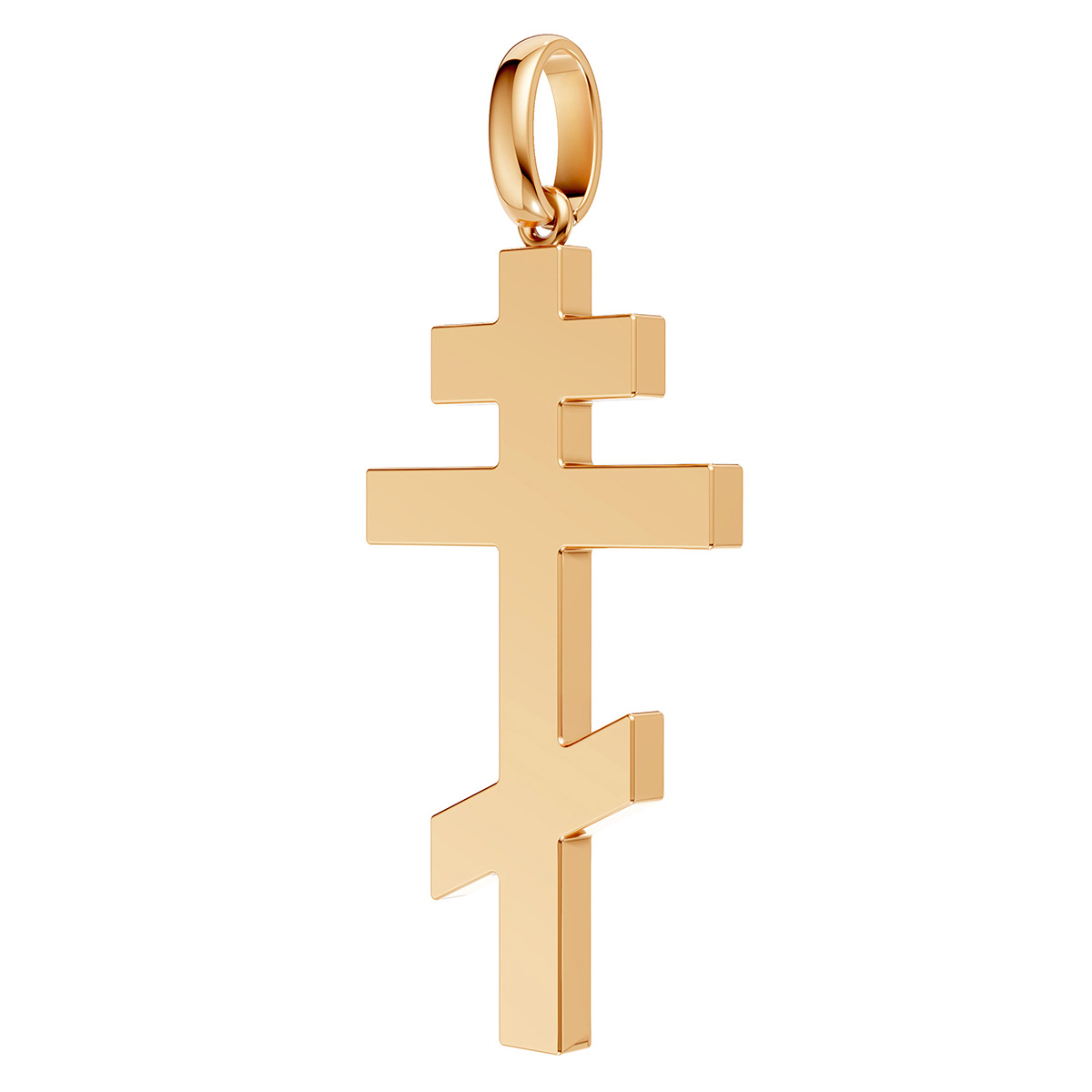 22K Gold Men's Eastern Orthodox Cross Pendant