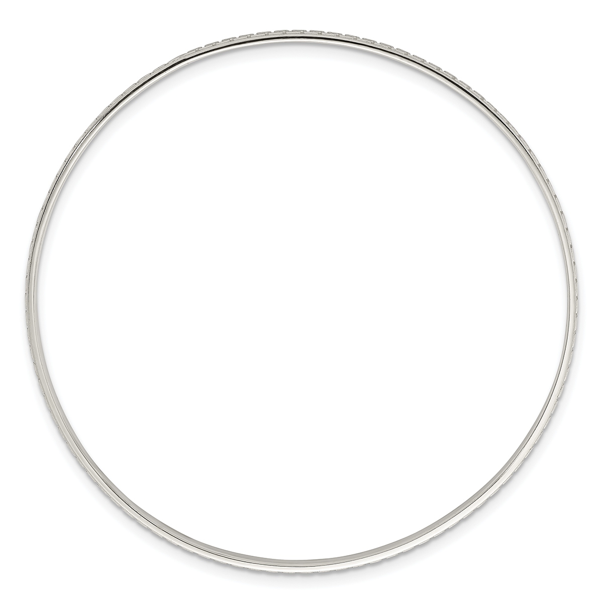 Silver Greek Key Slip-on Bangle Bracelet