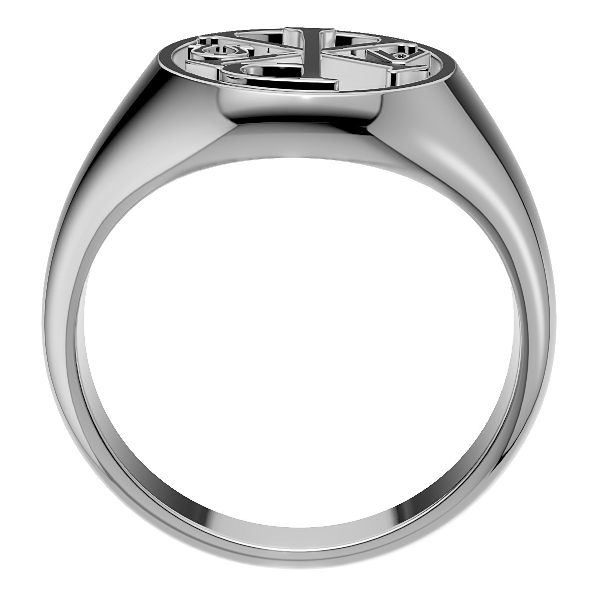 Silver Men’s Chi Rho Alpha Omega Ring