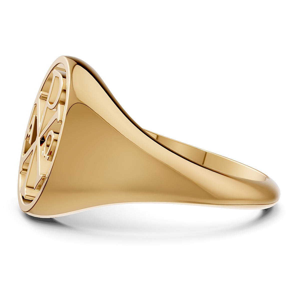 18K Gold Men’s Chi Rho Alpha and Omega Ring