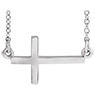 Small 14K Gold Sideways Cross Necklace