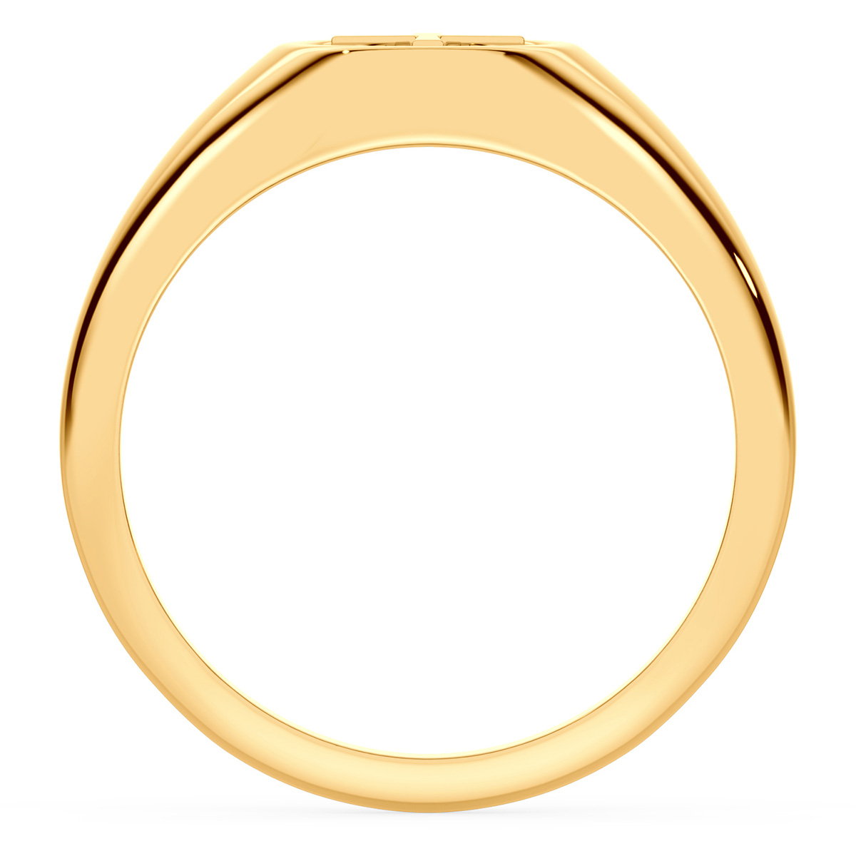 Men's Polished 14K Gold Cross Ring