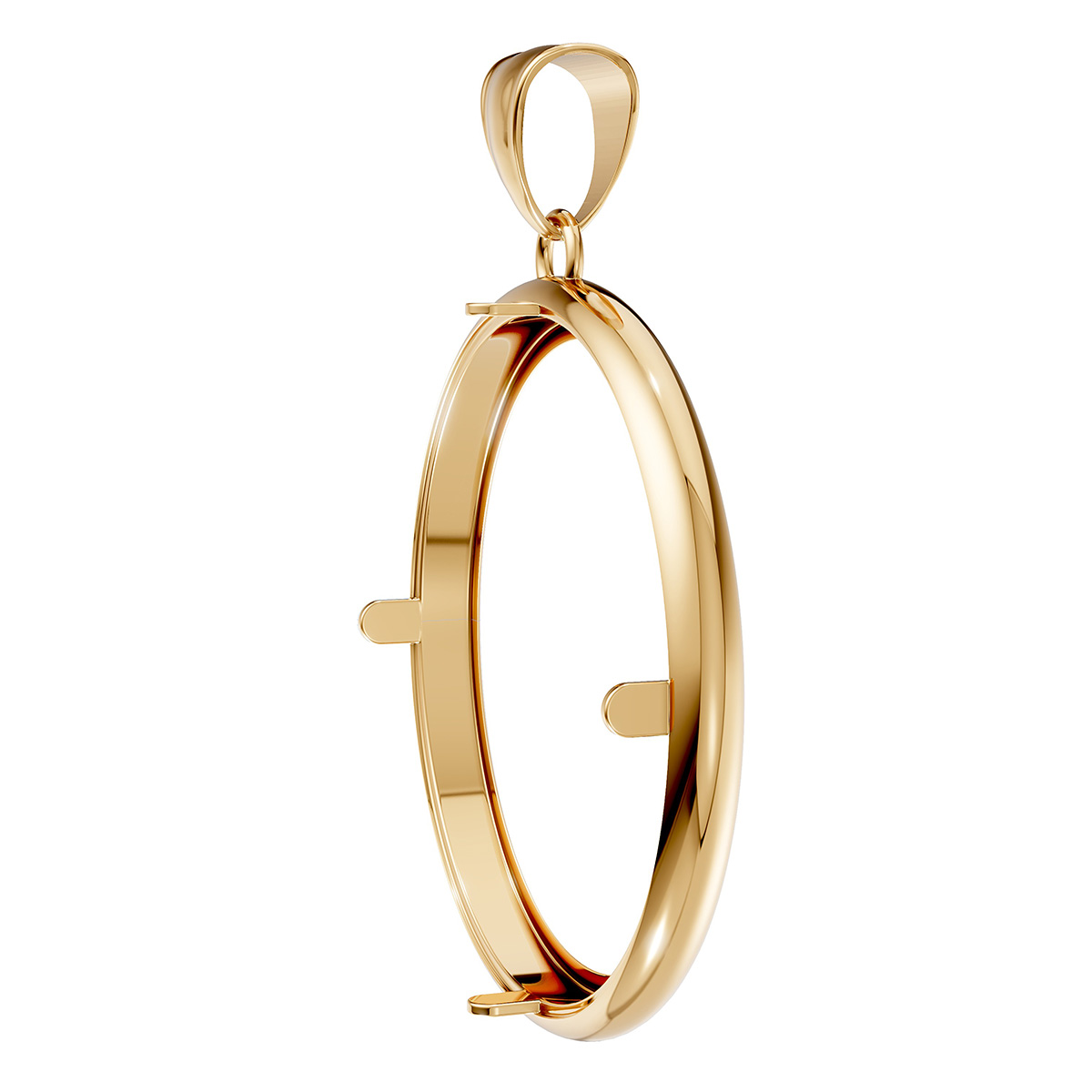 Handmade 14K Gold Bezel Pendant for 1 Oz American Eagle Coin