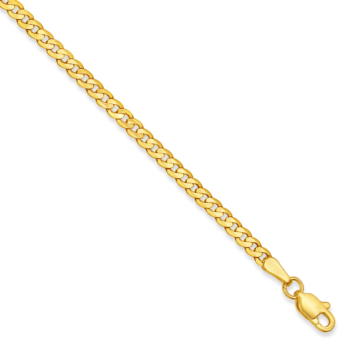 16 Inch 14K Gold 2.3mm Curb Link Chain Necklace