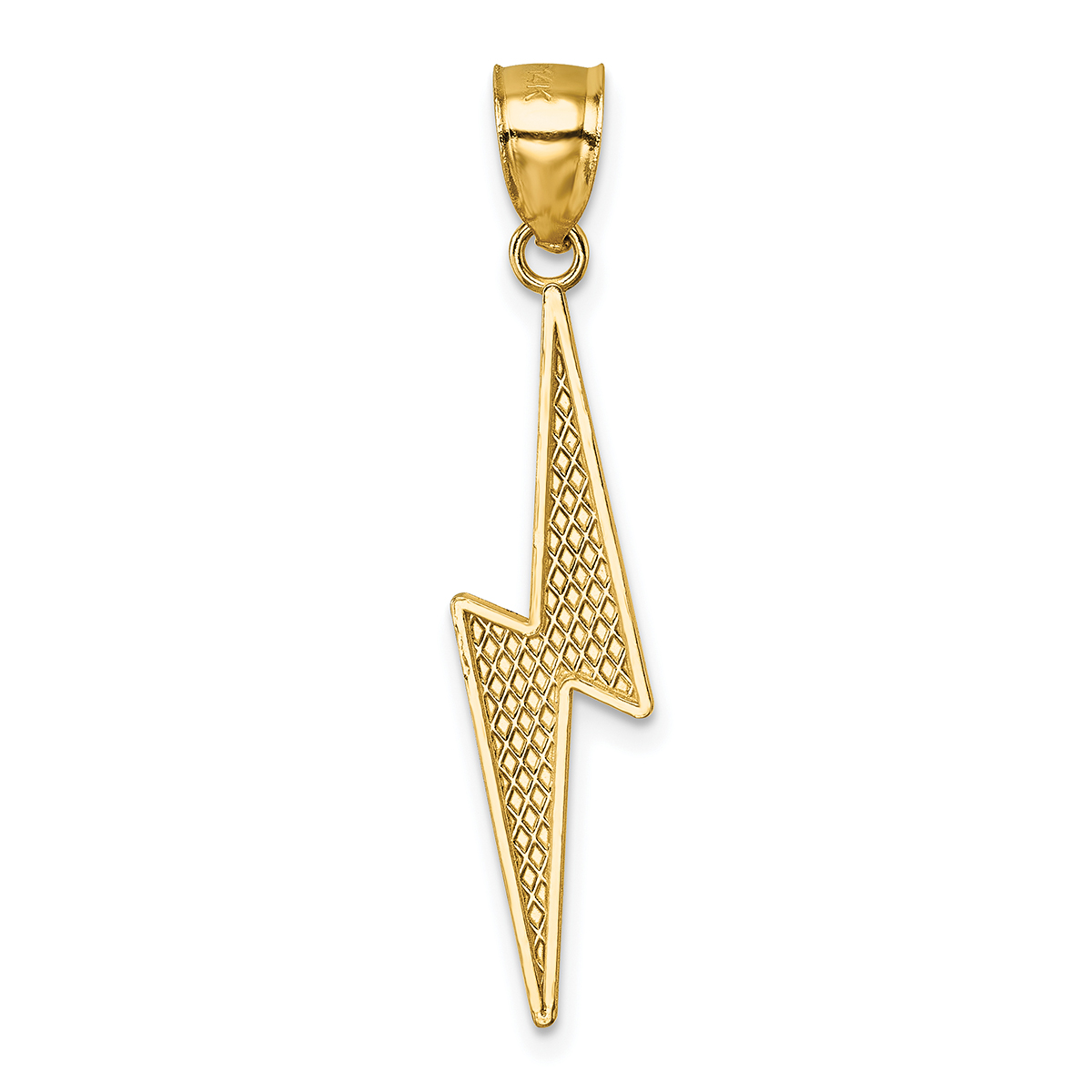 Lightning Bolt Pendant in 14K Gold