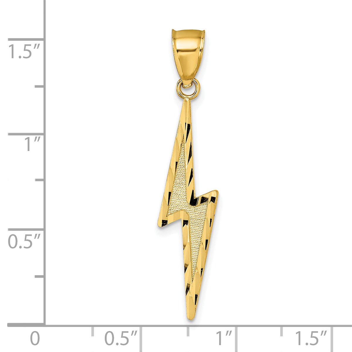 Lightning Bolt Pendant in 14K Gold