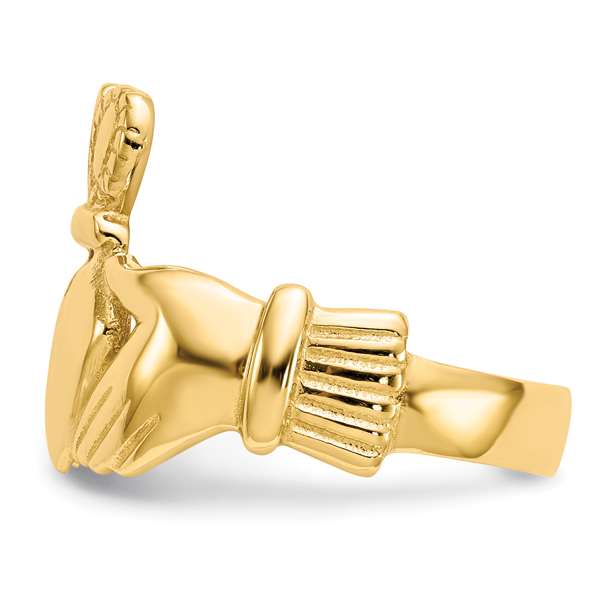 Men's Claddagh Ring in 14K Gold