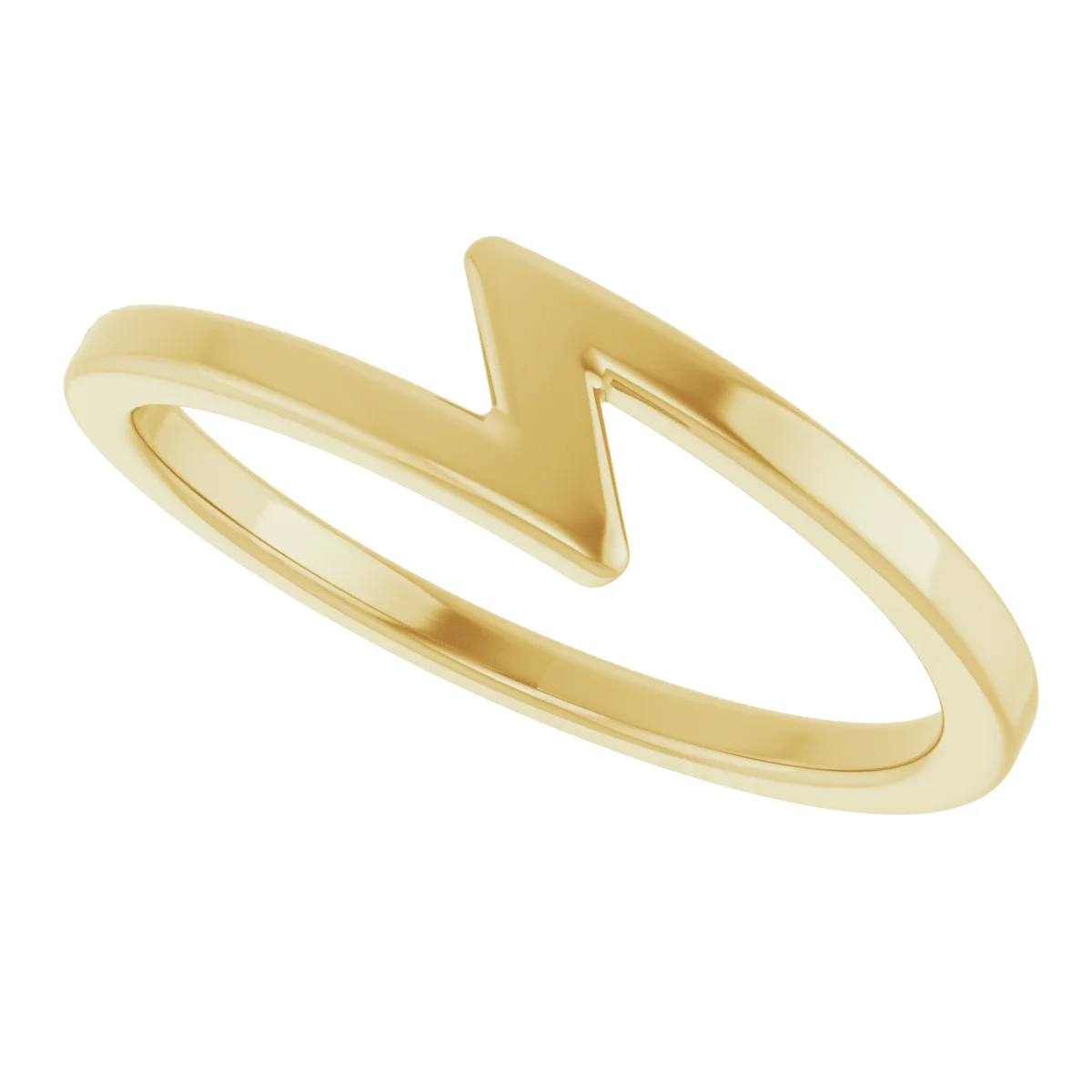 Lightning Bolt Ring in 14K Gold