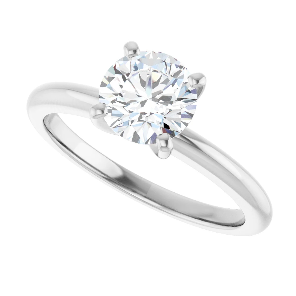 1 Carat Lab-Grown Diamond Solitaire Ring in Platinum