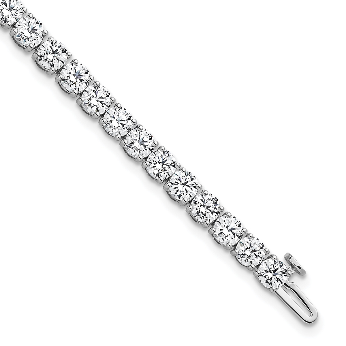 10 Carat Lab-Grown Diamond Tennis Bracelet in 14K White Gold