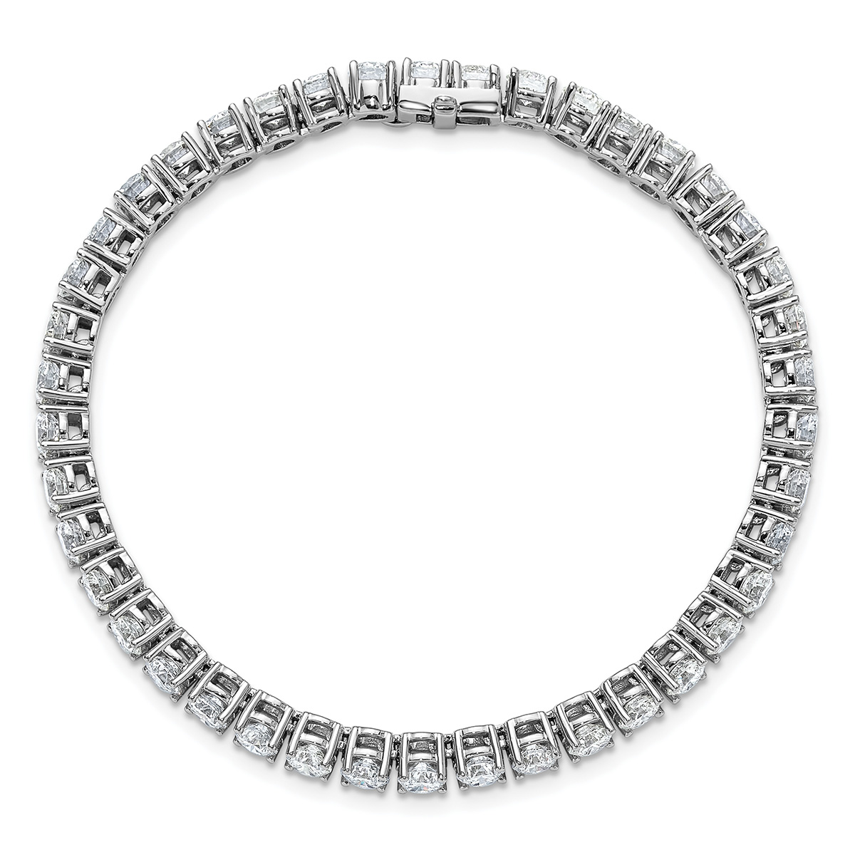10 Carat Lab-Grown Diamond Tennis Bracelet in 14K White Gold