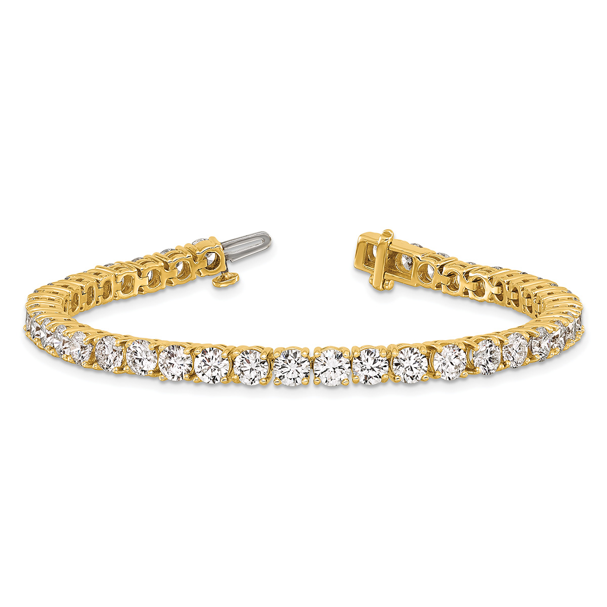 12.5 carat Lab Grown Diamond Tennis Bracelet in 14K Gold