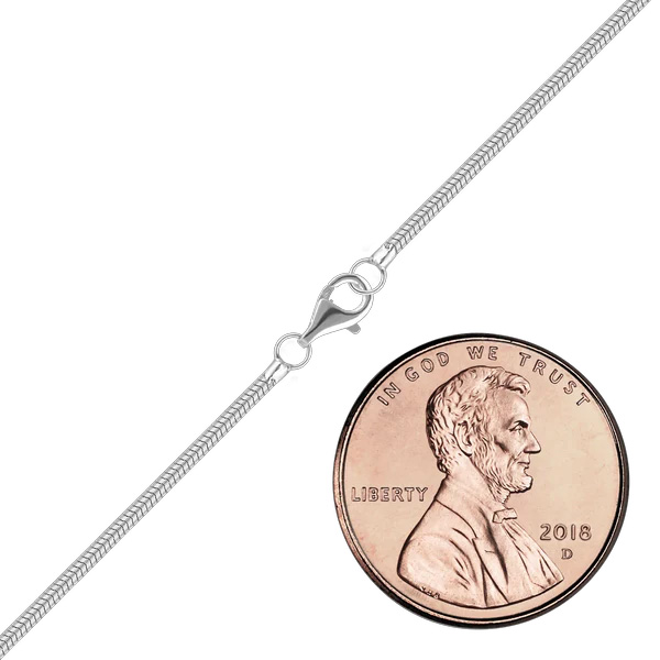 1.2mm Platinum Snake Chain Necklace