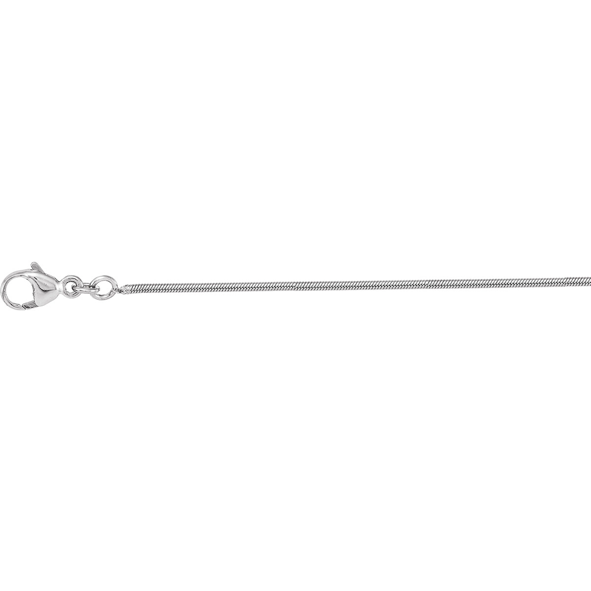 1.6mm Platinum Snake Chain Necklace