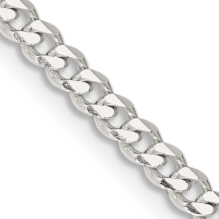 3.5mm Silver Curb Link Chain